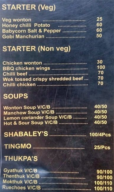 Little Tibet Kitchen Menu, Menu for Little Tibet Kitchen, Shanti Nagar ...
