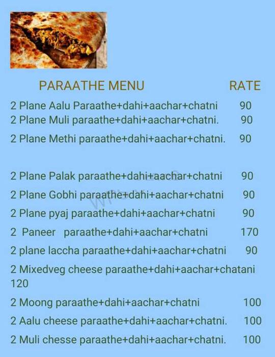 Menu at The Dreams Cake Creation & Parathe Da Adda, Raipur