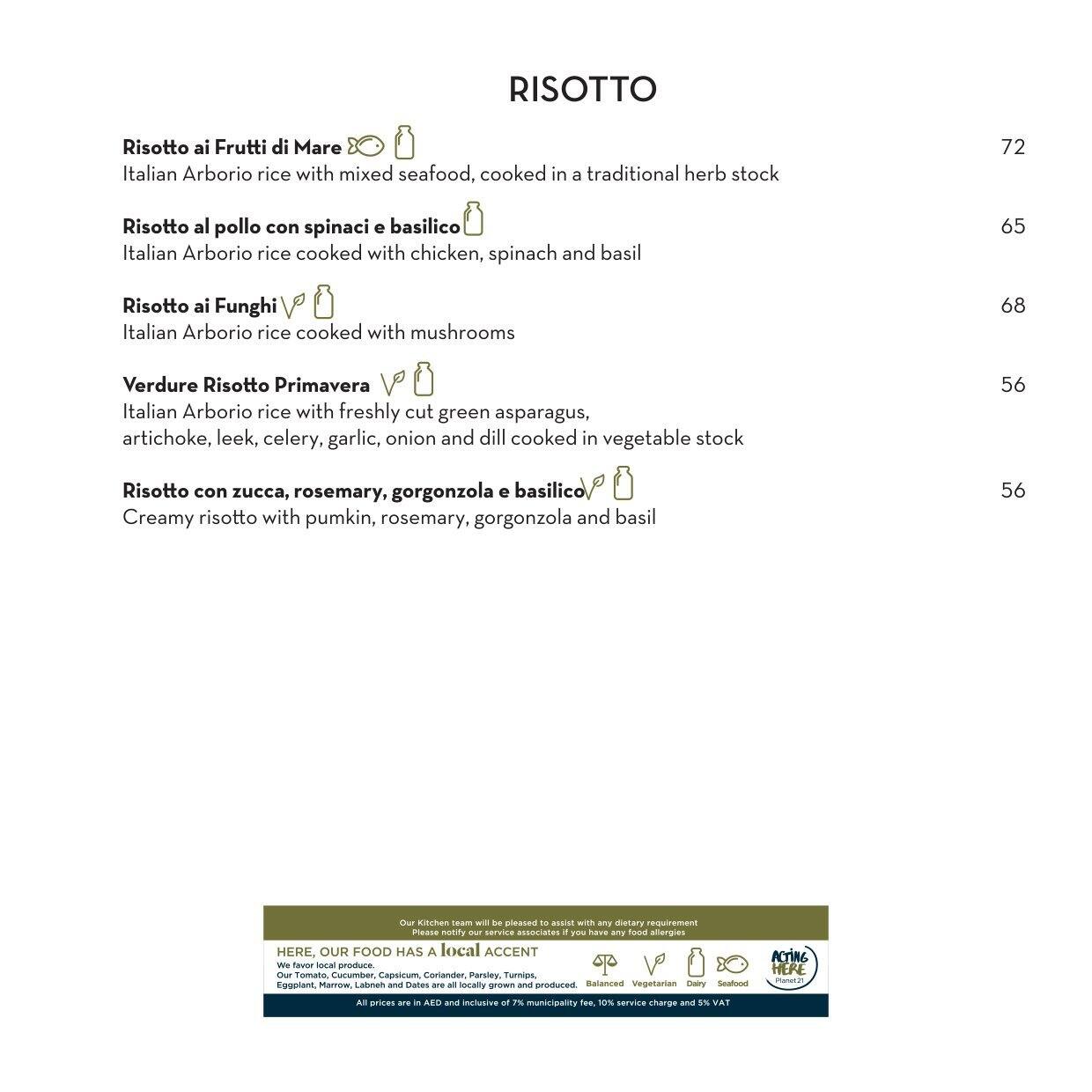 Menu at Cubo Restaurant, Dubai