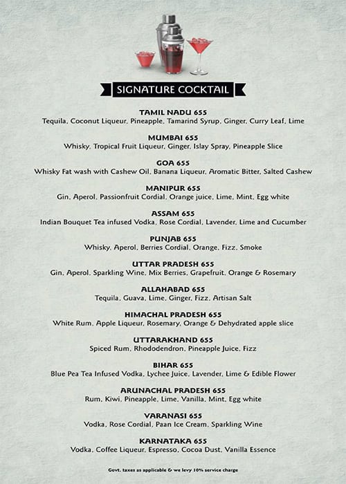 Menu of Pinch Of Spice, Rajouri Garden, New Delhi