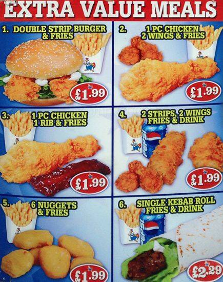 Menu at Mighty Chicken & Ribs BBQ, London, 121 Hertford Road