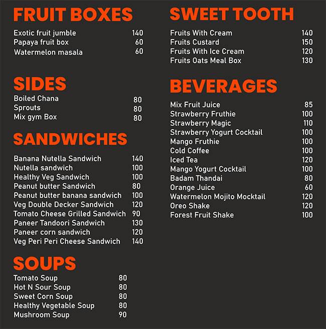 Menu of Fruits On Desk, Chitrakoot, Jaipur