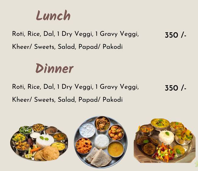 Menu of Rajbhog Prasadam, Khajpura, Patna