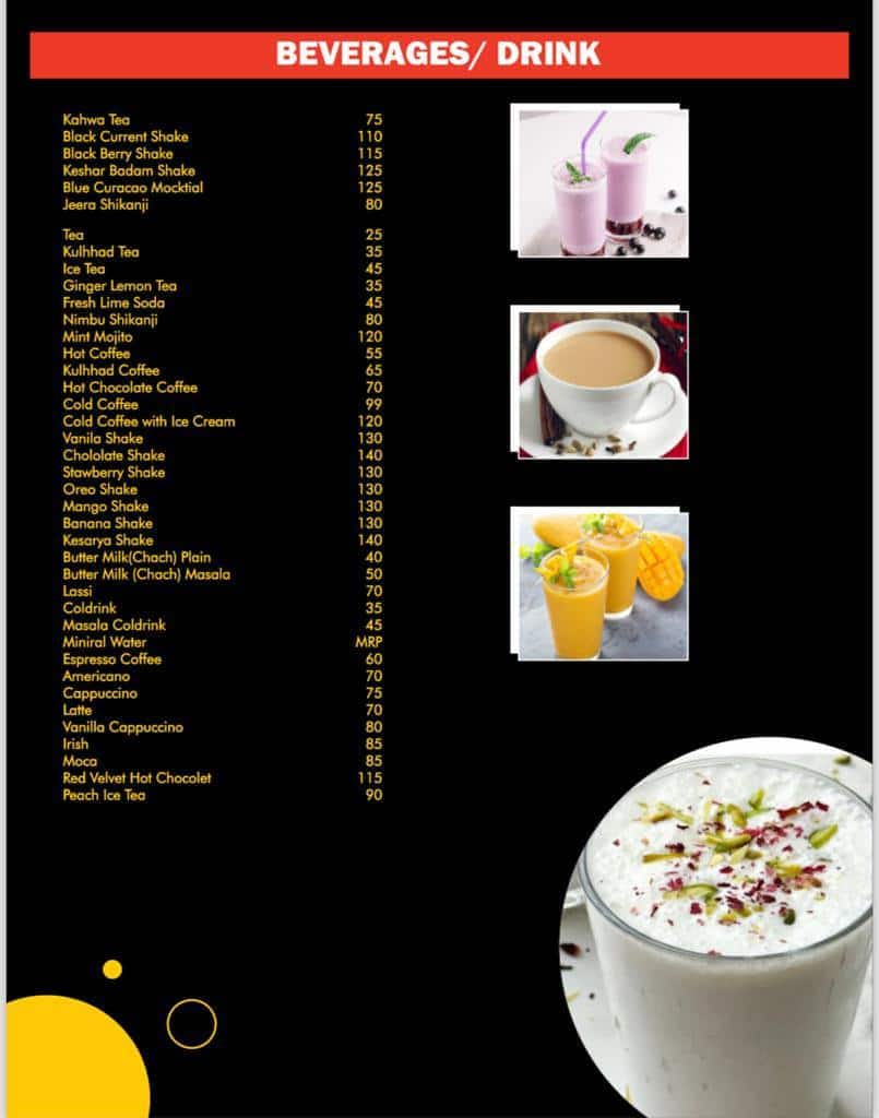Menu of 3 Idiots Garden Cafe, Jankipuram, Lucknow