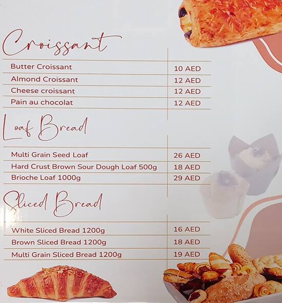 Menu of The GBF Shop, Al Quoz, Dubai