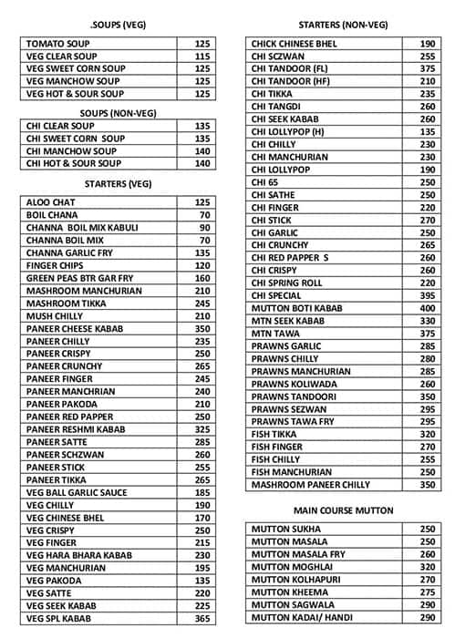 Menu of Janata Lunch Home, Pali Hill, Bandra West, Mumbai