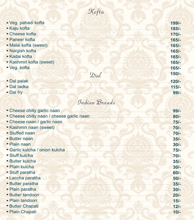 Menu of Decent, Puna, Surat