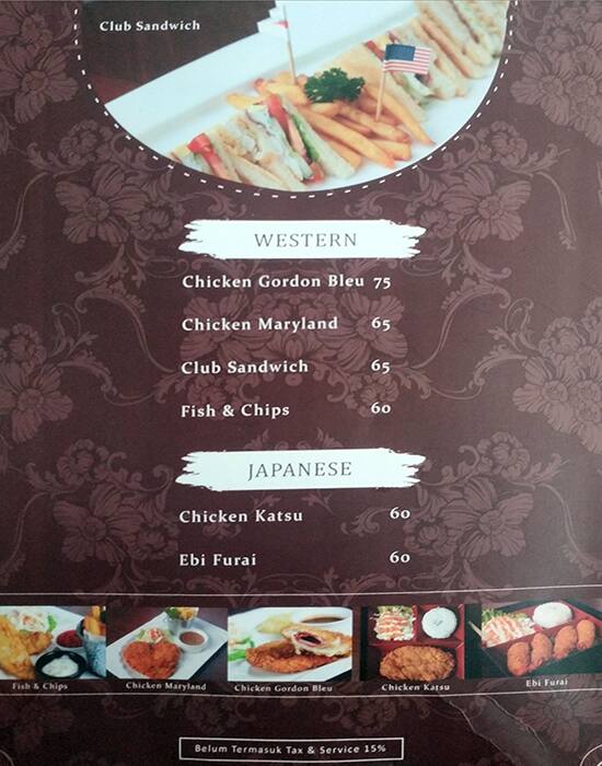 Menu at Rumah Putih restaurant, Central Jakarta, Jl. Cemp. Putih Tengah ...