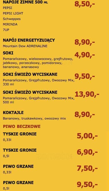 Menu at Restauracja Cleopatra restaurant, Lublin, Aleja Spółdzielczości ...