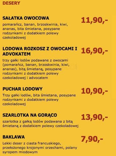 Menu at Restauracja Cleopatra restaurant, Lublin, Aleja Spółdzielczości ...