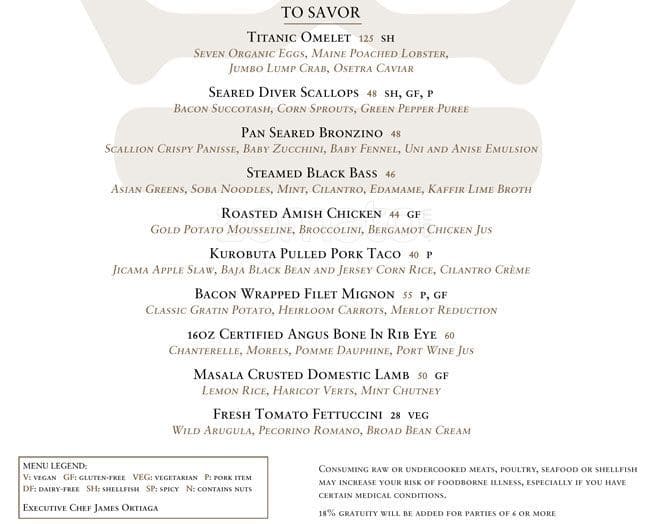 Menu at King Cole Bar, New York City, Two E 55th St