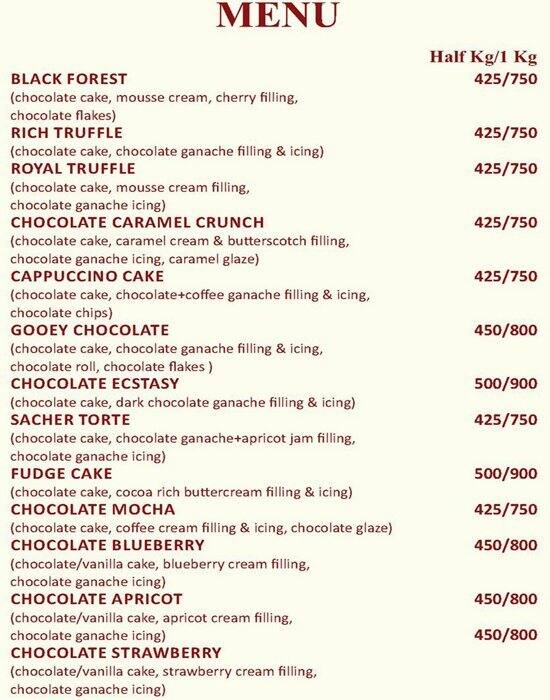 Sweetheart Menu, Menu for Sweetheart, Vile Parle West, Mumbai - Zomato