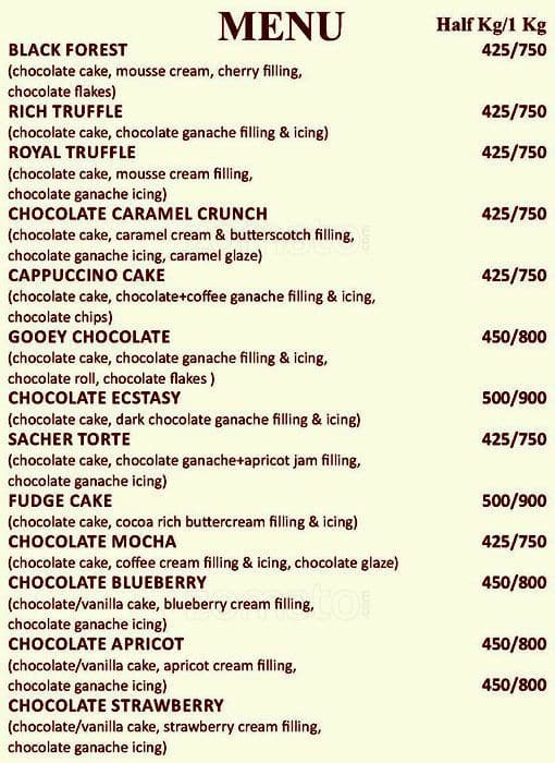 Sweetheart Menu, Menu for Sweetheart, Vile Parle West, Mumbai - Zomato