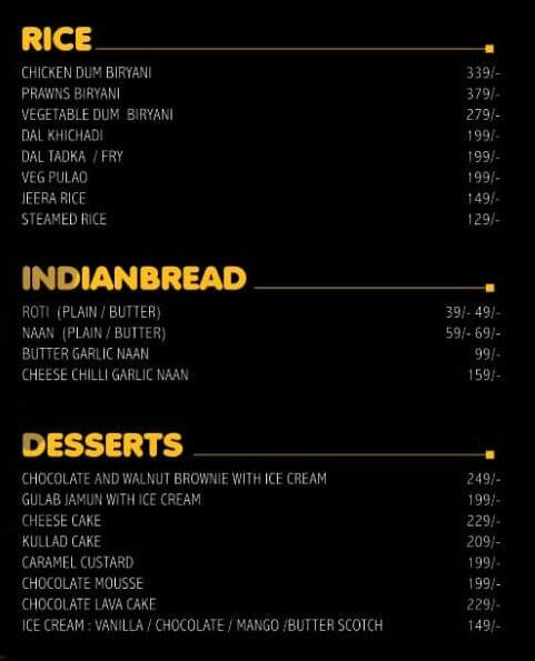 Menu at Swag Bar & Grill, Pune