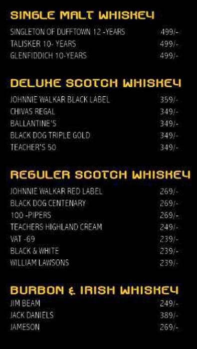 Menu at Swag Bar & Grill, Pune