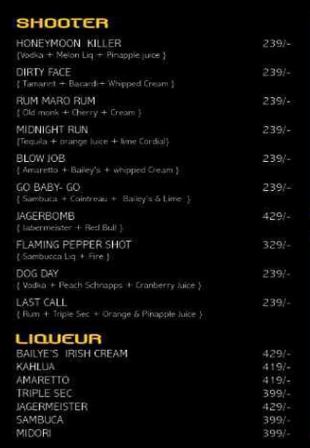 Menu at Swag Bar & Grill, Pune