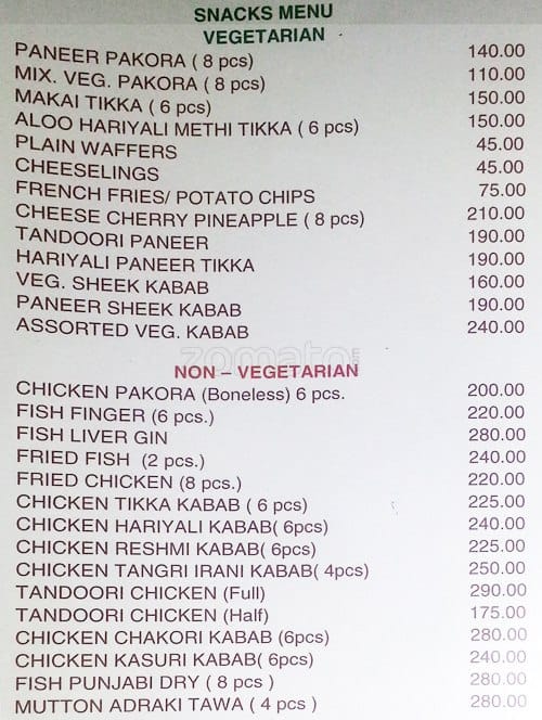 Menu at 777- Multicuisine Restaurant & Bar, Kolkata