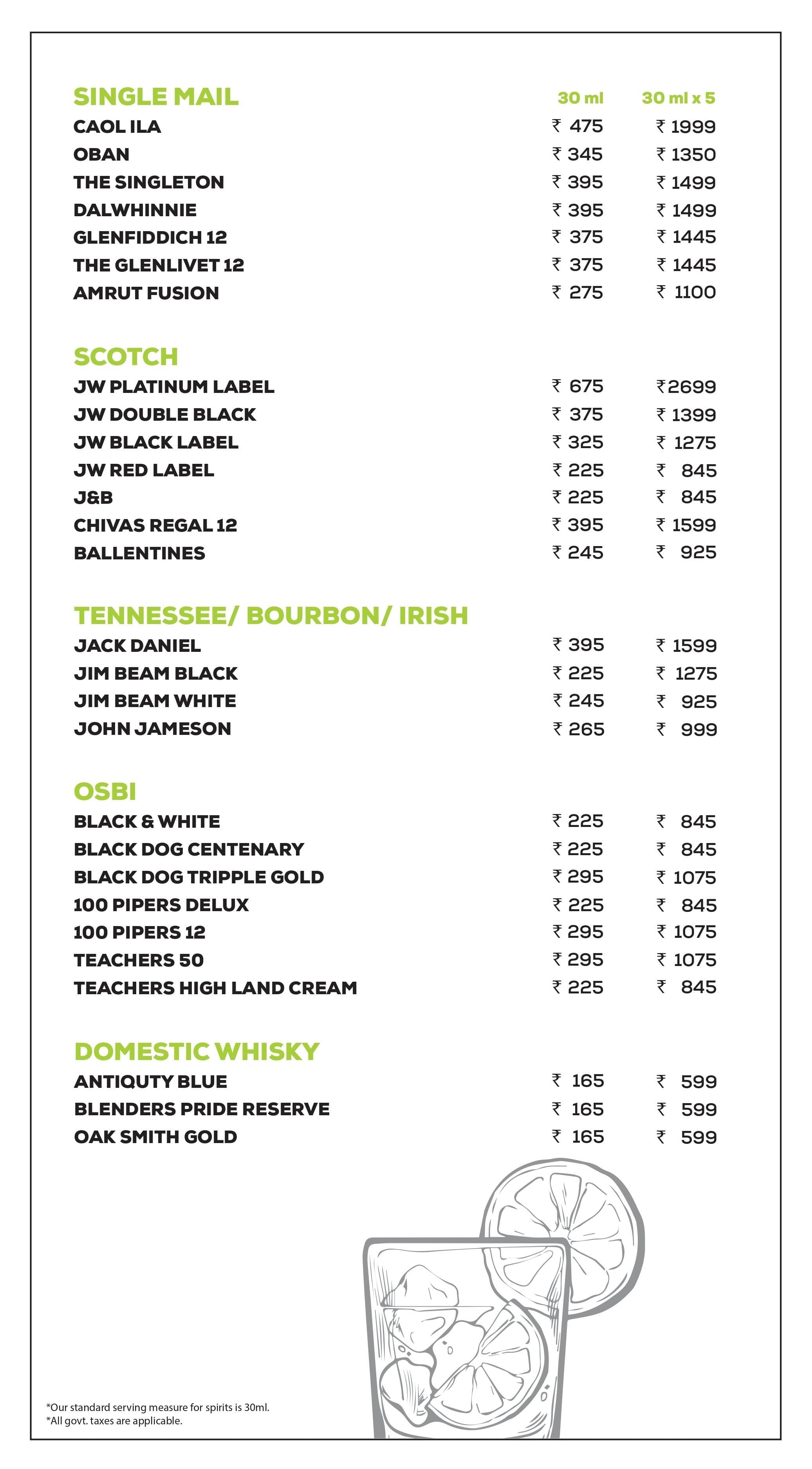 Menu at Chai Break, Kolkata, 7, Ho Chi Minh Sarani