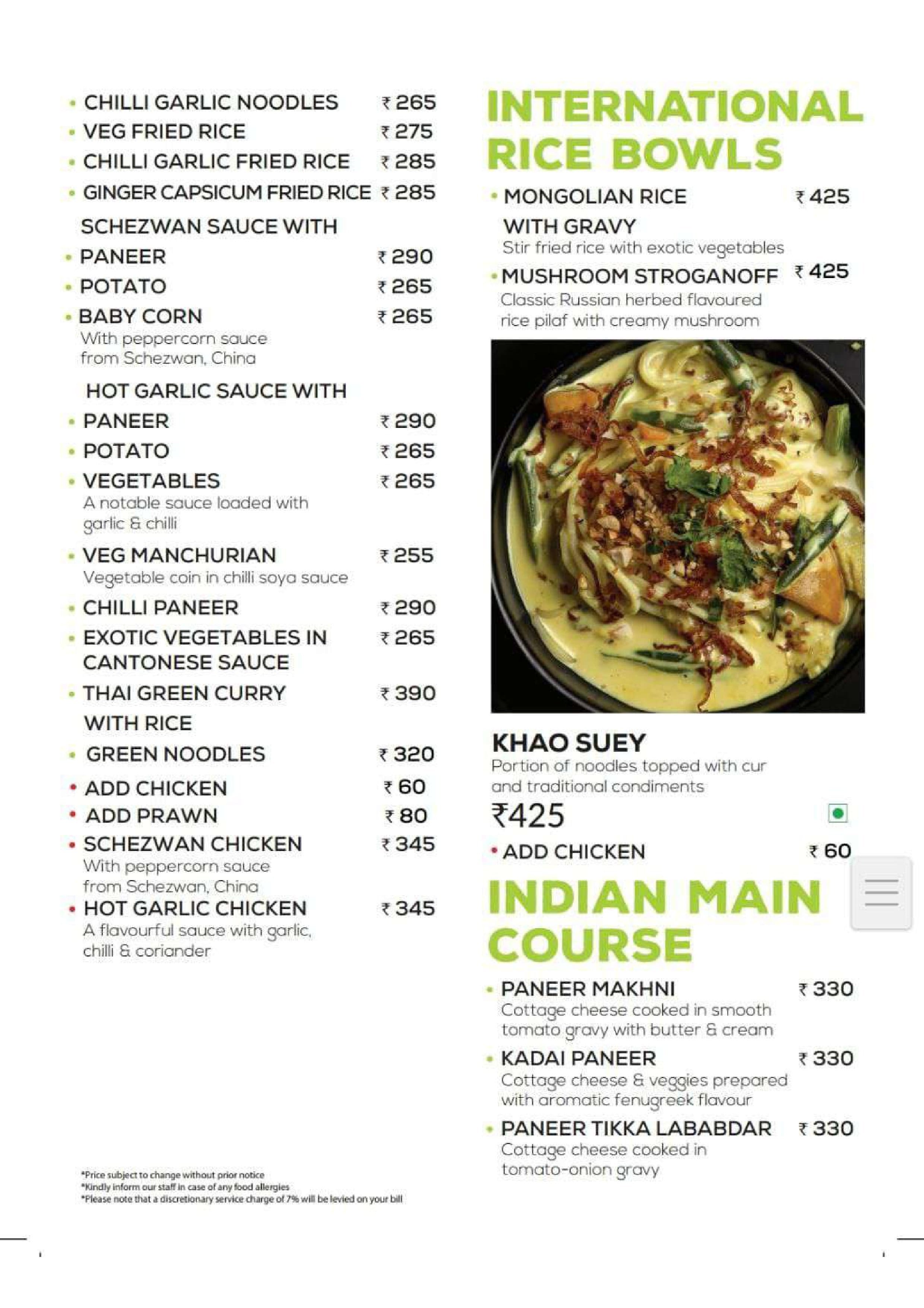 Menu at Chai Break, Kolkata, 7, Ho Chi Minh Sarani