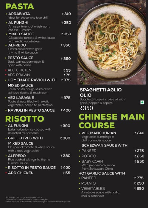 Menu at Chai Break, Kolkata, 7, Ho Chi Minh Sarani