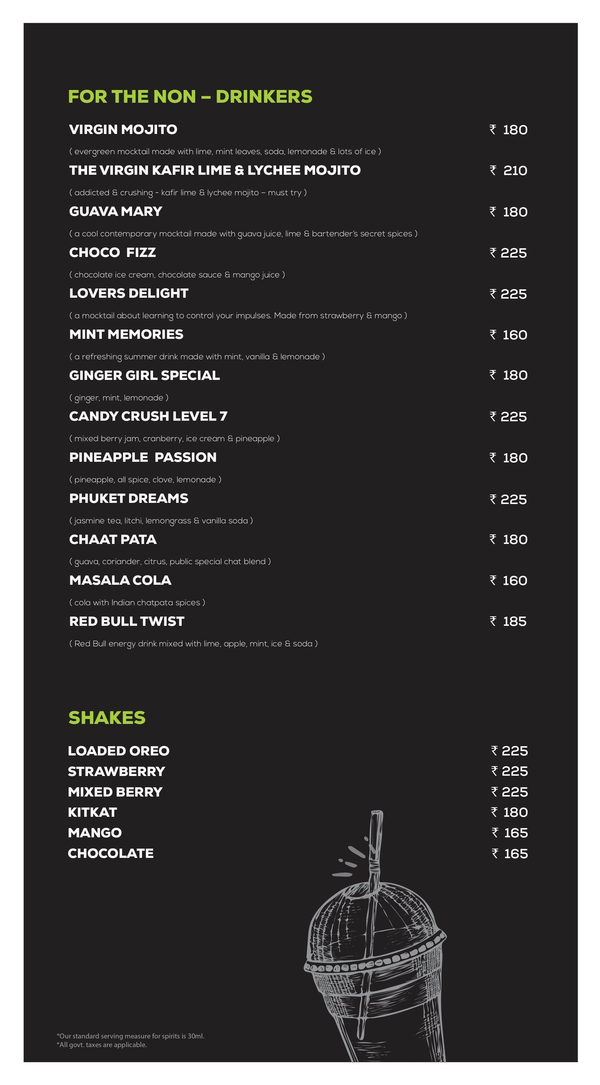 Menu at Chai Break, Kolkata, 7, Ho Chi Minh Sarani