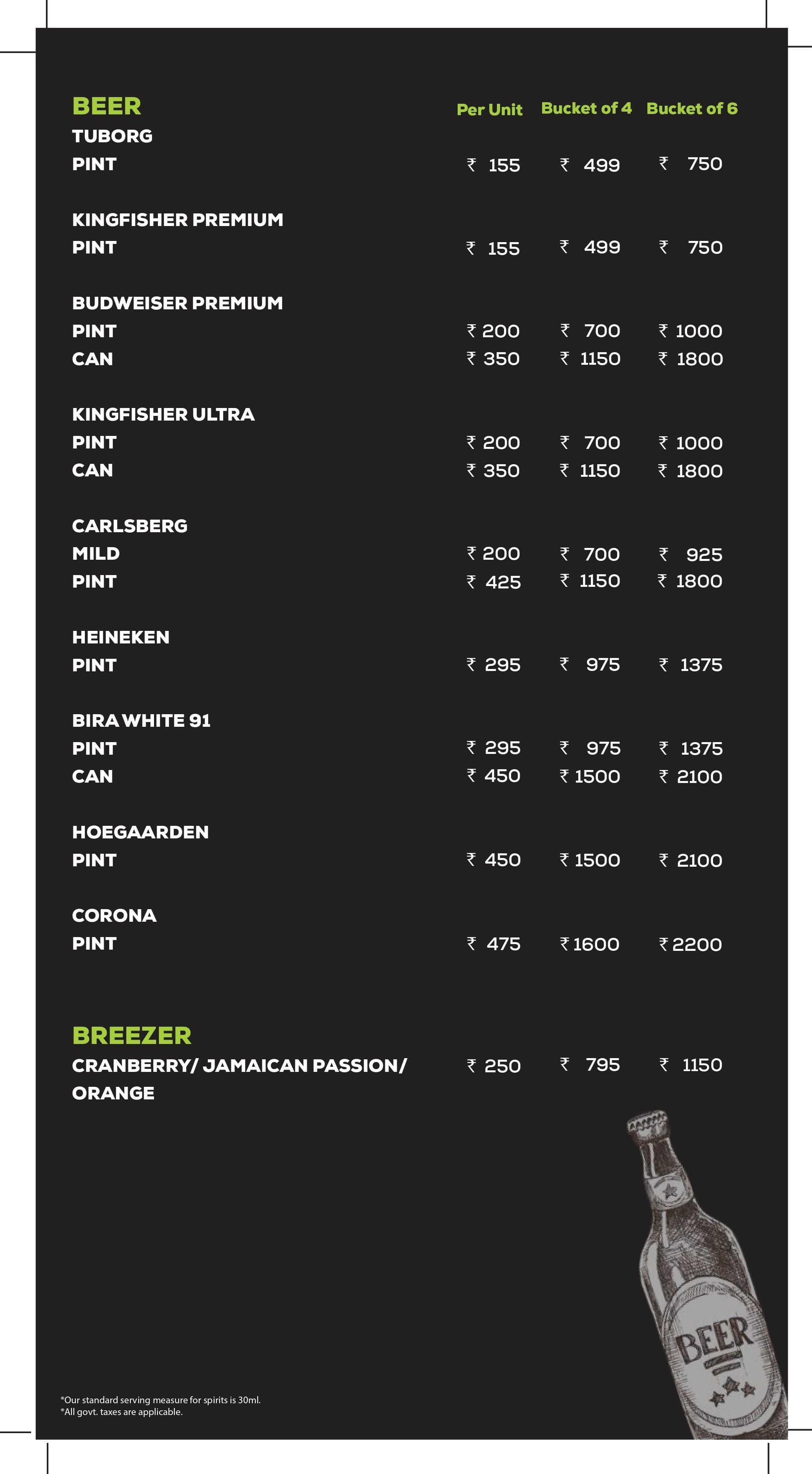 Menu at Chai Break, Kolkata, 7, Ho Chi Minh Sarani