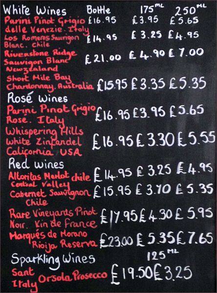 Menu at Coningham Arms pub & bar, London