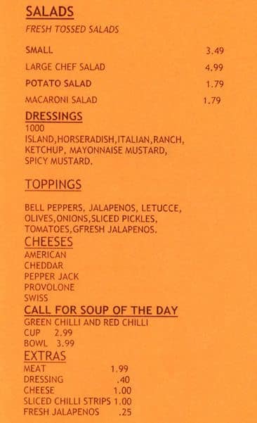 Menu at Mapleton Deli, Denver, East 58th Avenue