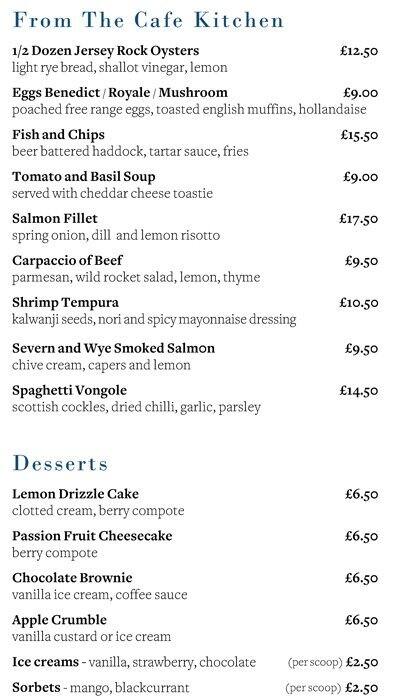 Menu at Bluebird Restaurant, London