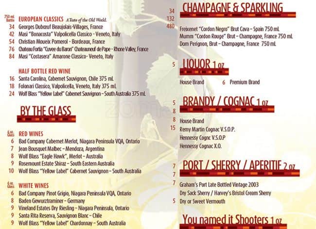 Menu at Day & Night Firewood Steakhouse, Markham, 2 Fenton Rd