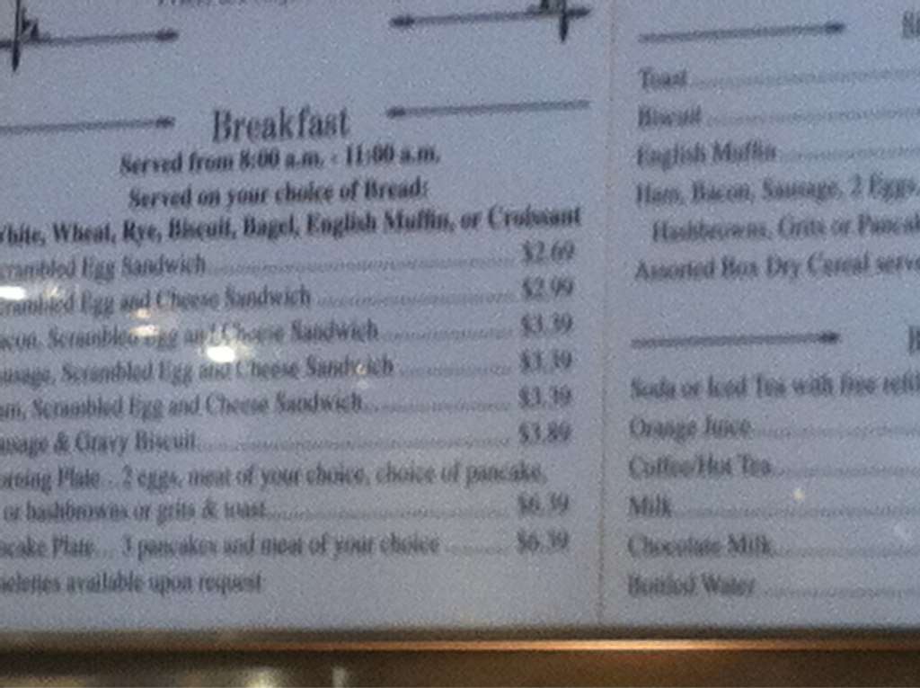 Menu at Parkway Grille restaurant, Fernandina Beach