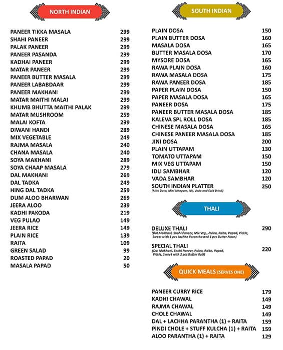 Menu at Kaleva, Noida, Shop no 15