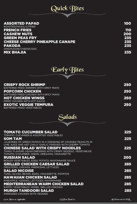 Menu at Ritz Classic Margao, Margao