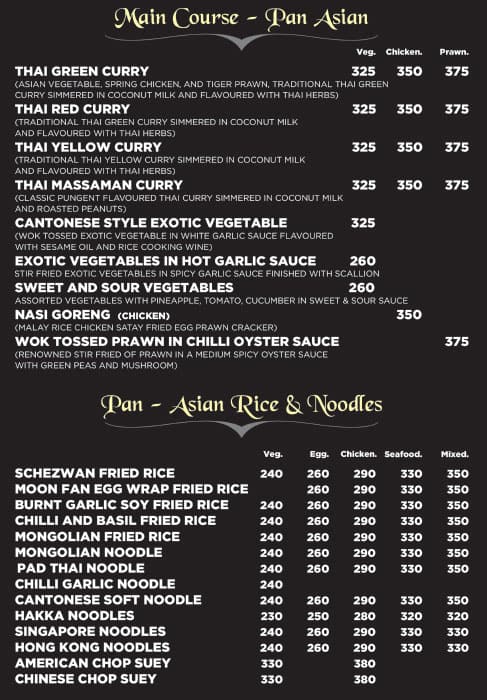 Menu at Ritz Classic Margao, Margao