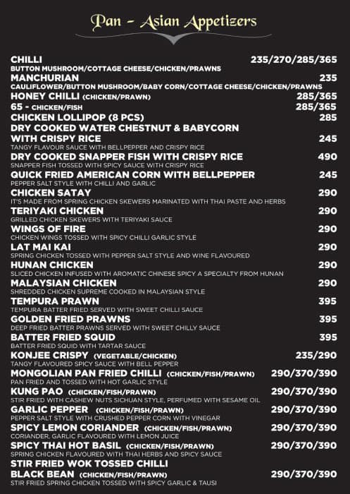 Menu at Ritz Classic Margao, Margao