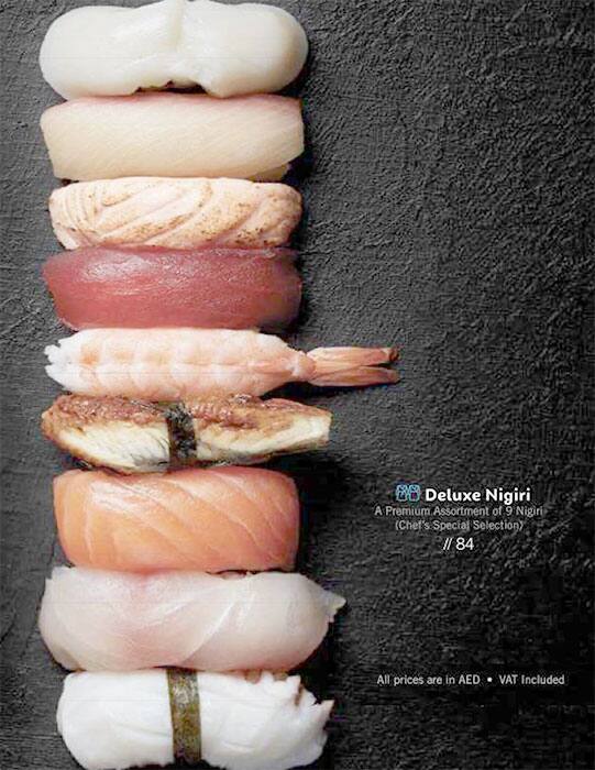 Carta del pub y bar Miyabi Sushi Difc, Dubai, Al Mustaqbal Street