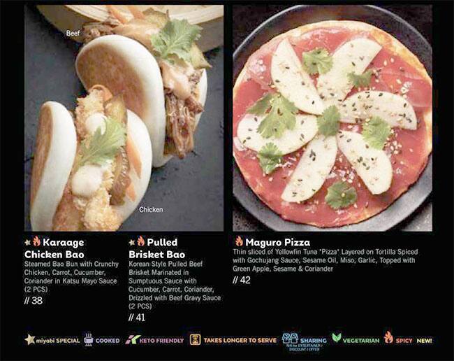 Carta del pub y bar Miyabi Sushi Difc, Dubai, Al Mustaqbal Street