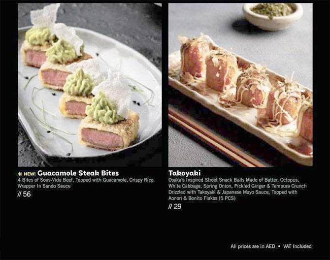 Menu at Miyabi Sushi - DIFC restaurant, Dubai