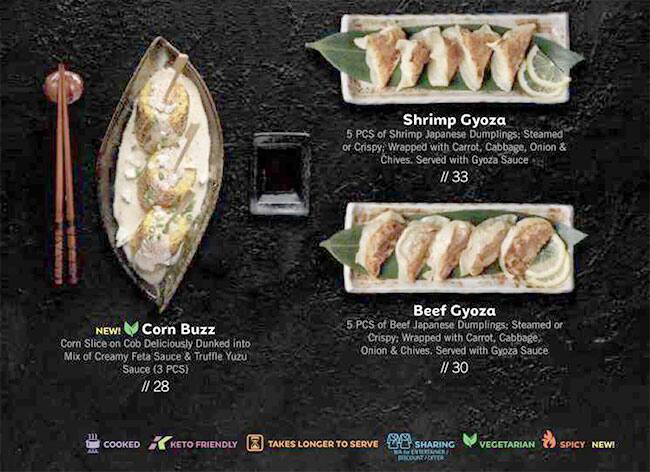 Carta del pub y bar Miyabi Sushi Difc, Dubai, Al Mustaqbal Street