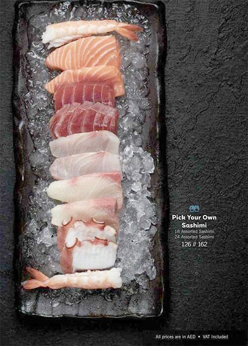 Carta del pub y bar Miyabi Sushi Difc, Dubai, Al Mustaqbal Street