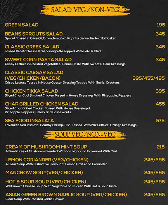 Menu of 7 Barrel Brew Pub, DLF Phase 1, Gurgaon