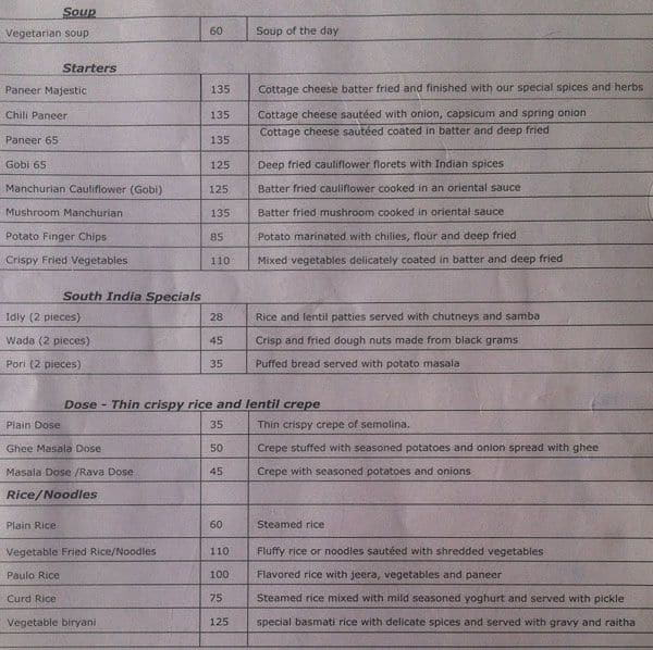 Menu at Avantika Family Restaurant, Hyderabad