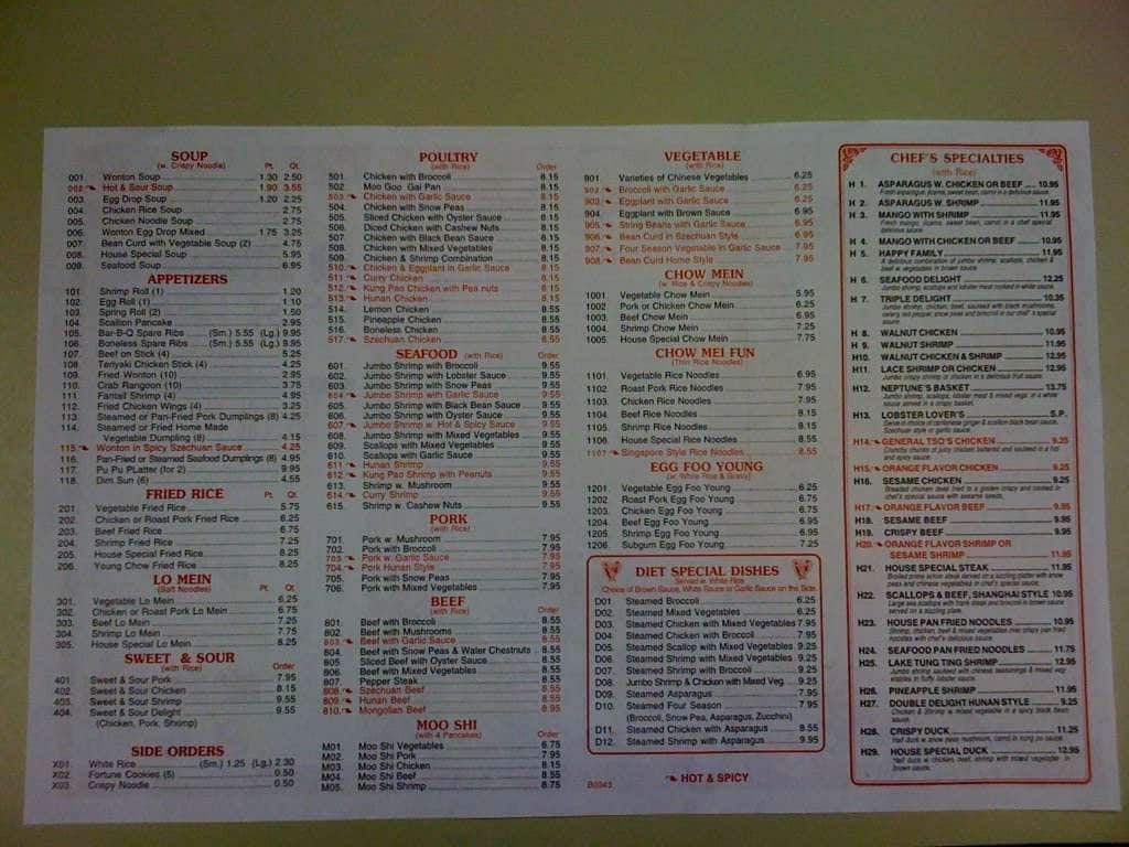 Menu at Best Lee's restaurant, Rio Rancho, Southern Blvd SE #127