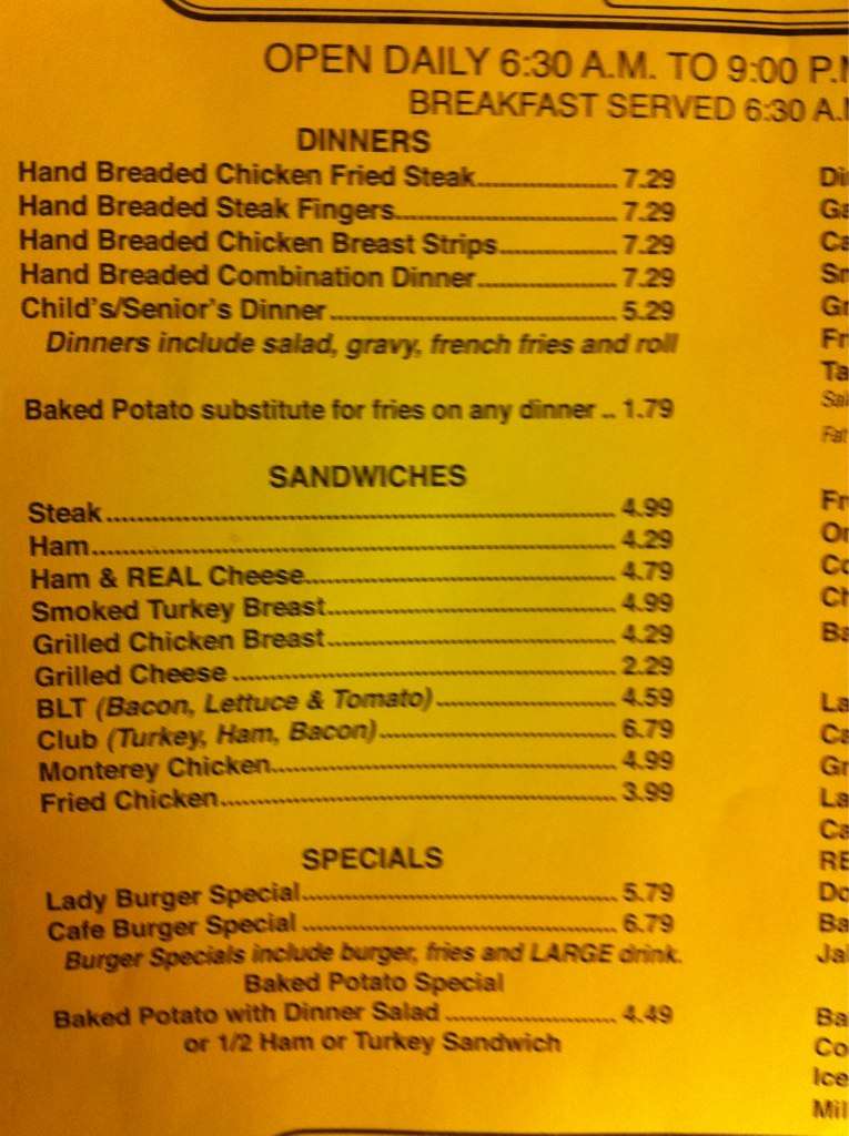 82nd Street Cafe Menu, Menu for 82nd Street Cafe, Lubbock, Lubbock ...