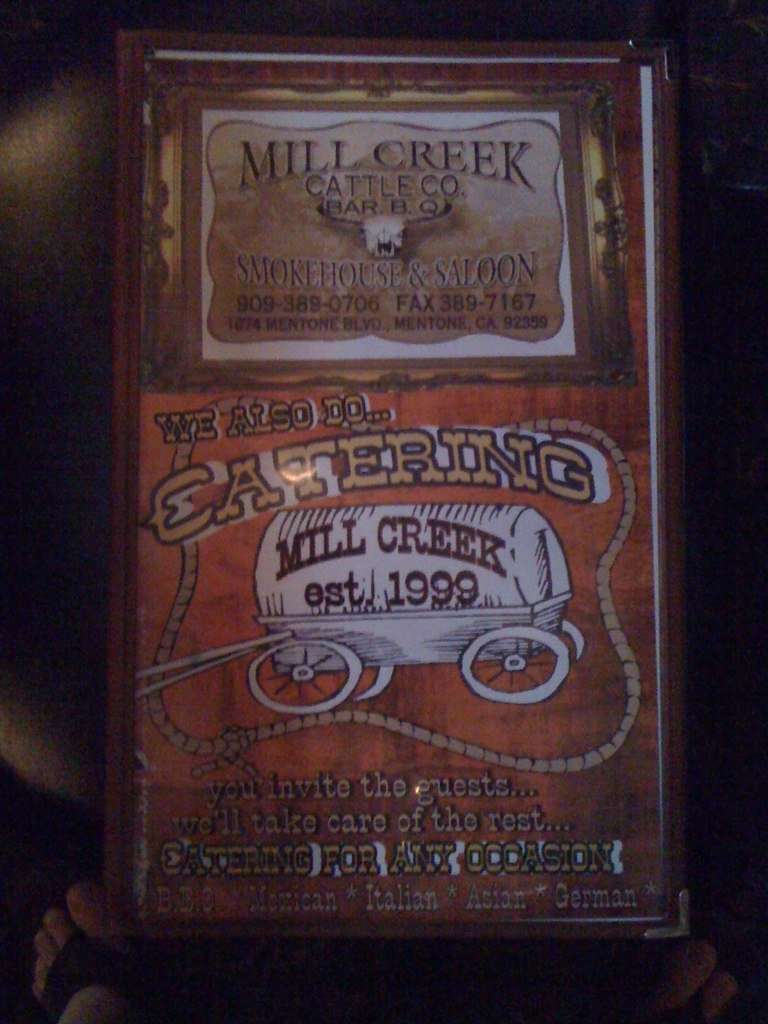 Mill Creek Cattle Company Menu Urbanspoonzomato
