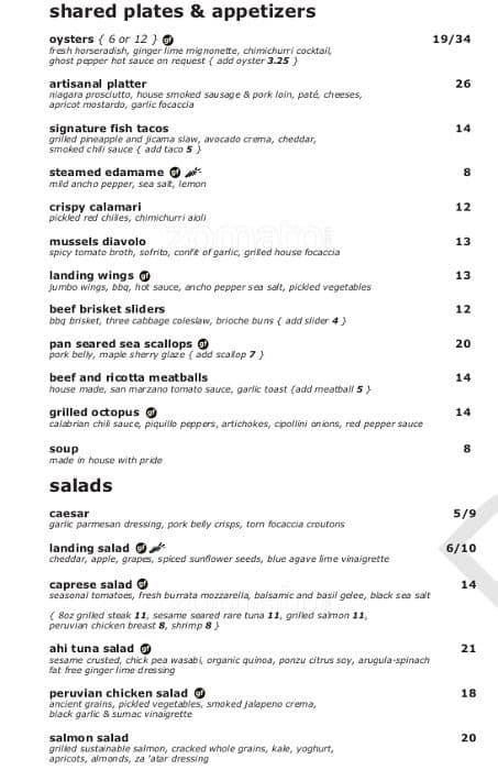 Harpers Landing Menu, Menu for Harpers Landing, Oakville, Toronto ...