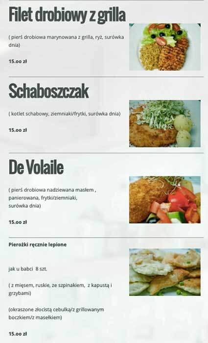 Menu at Pod Orłami pub & bar, Warsaw