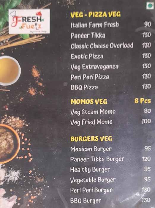 Menu of FreshFuelz, Kanakapura Road, Bangalore