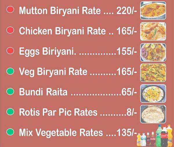 Menu of Raja Foods Counter, Vasai, Mumbai