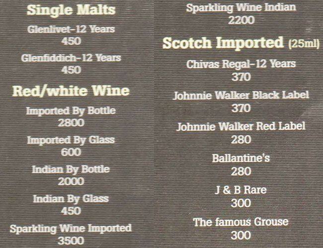 Menu at Sparkles, Greater Noida